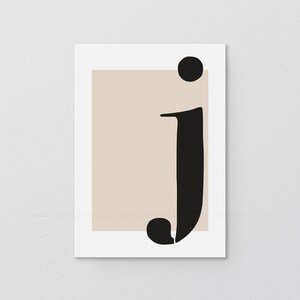 Extra Large Letter J Printable Art | Family Name Initial Poster ...