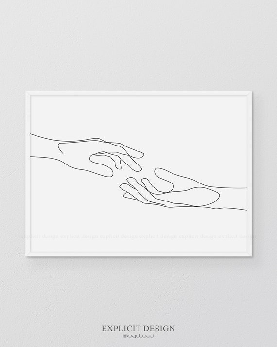 Contour Line Drawings Of Hands