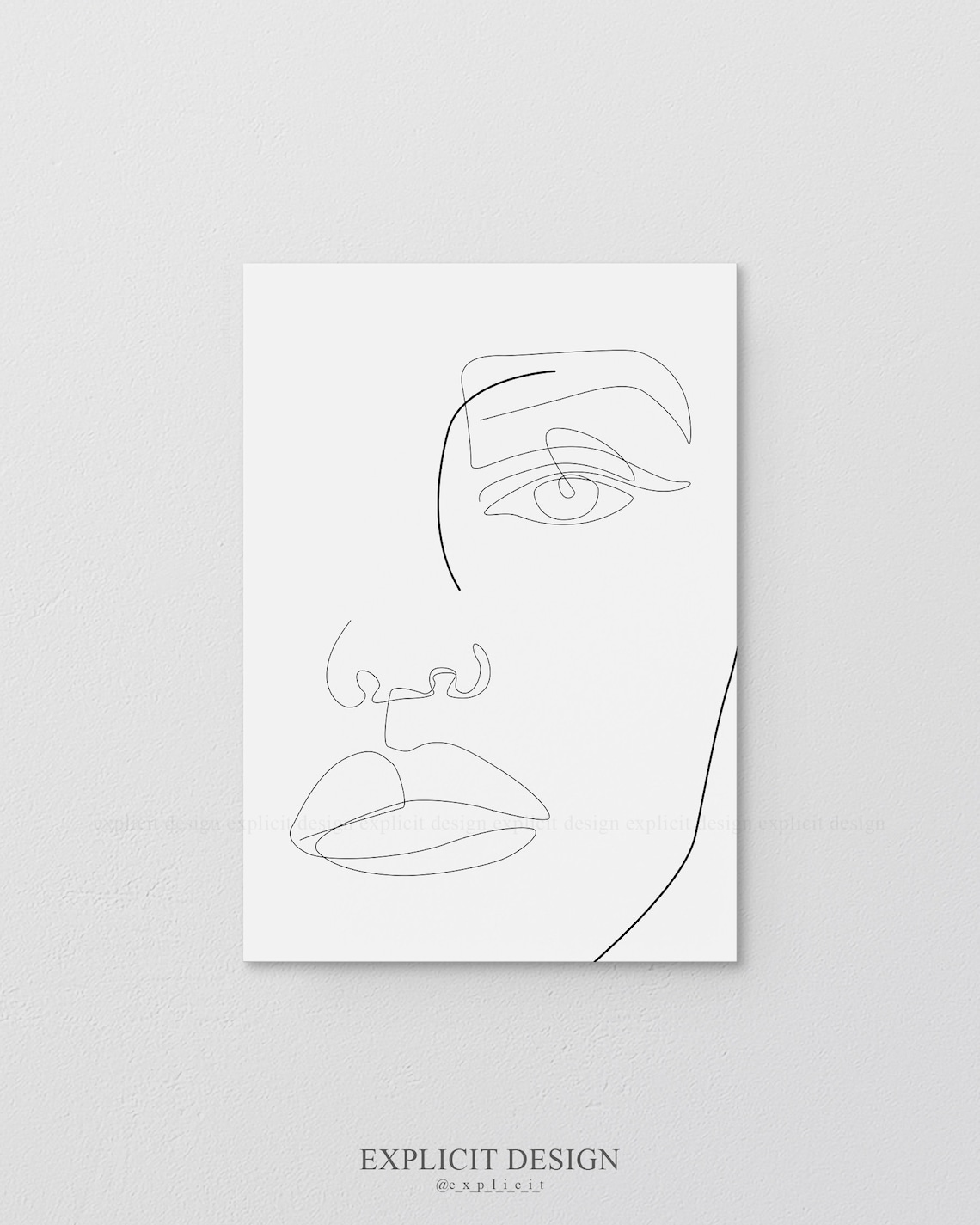 Minimalist Face Sketch Art Fine Woman Line Drawing Minimal - Etsy