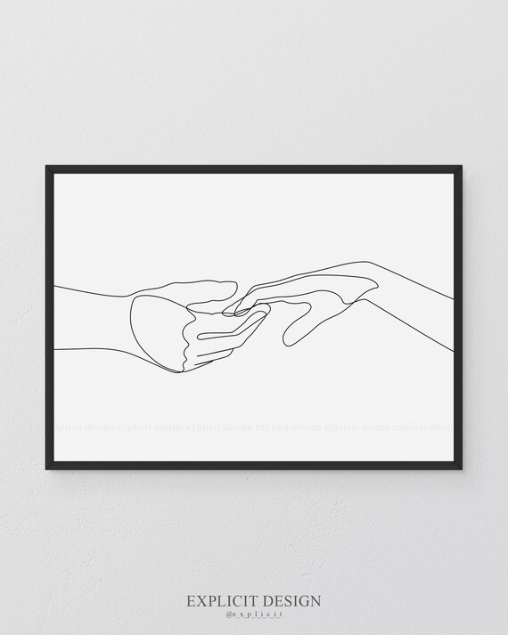 Contour Line Drawings Of Hands