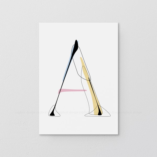 Initial Poster - Etsy