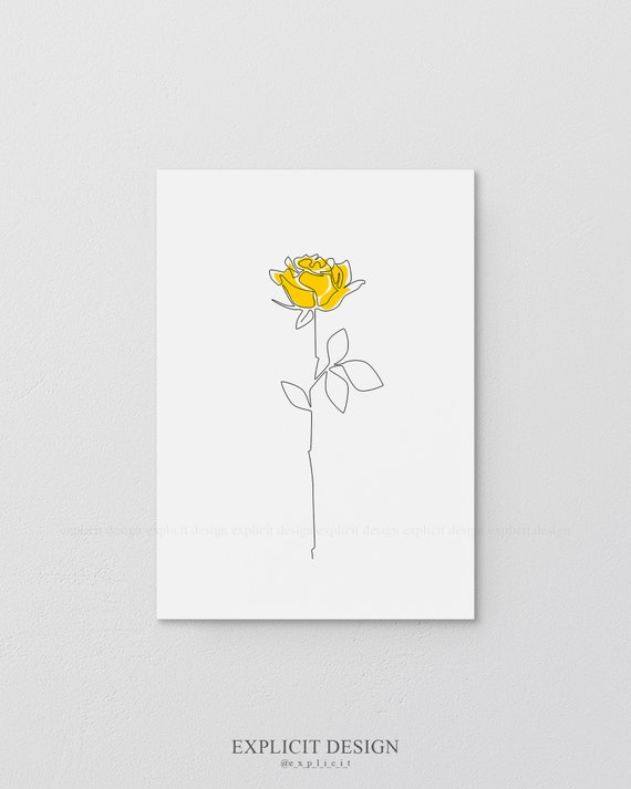 Yellow Rose Sketch