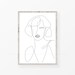 Face Outline Printable One Line Drawing Print Feminist - Etsy