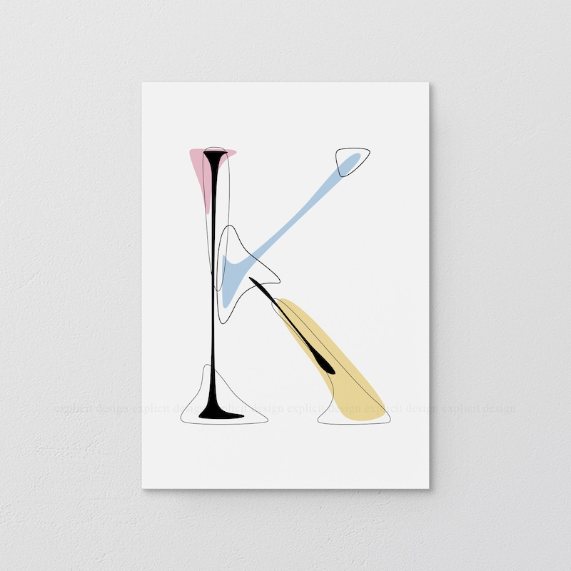 Abstract Letter Art - Etsy