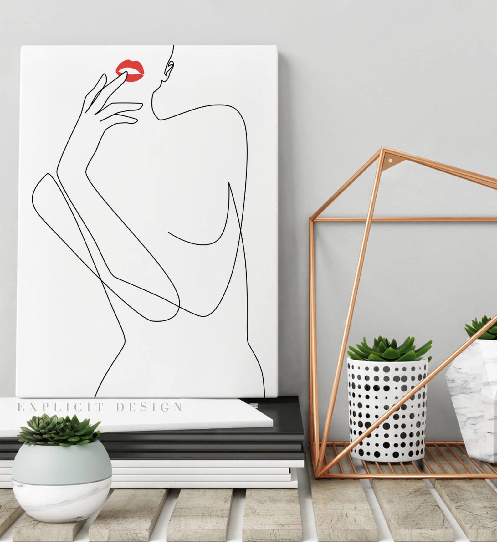 Erotic One Line Female Figure Drawing Printable, Minimalist Nude Woman ...