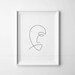 Abstract Sad Face Printable One Line Drawing Print Drawn - Etsy