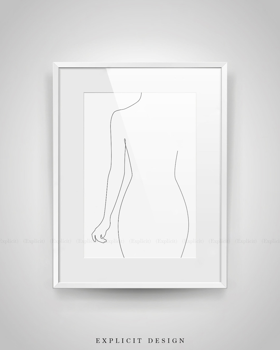 Minimalist Woman Body Printable One Single Line Art Simple - Etsy