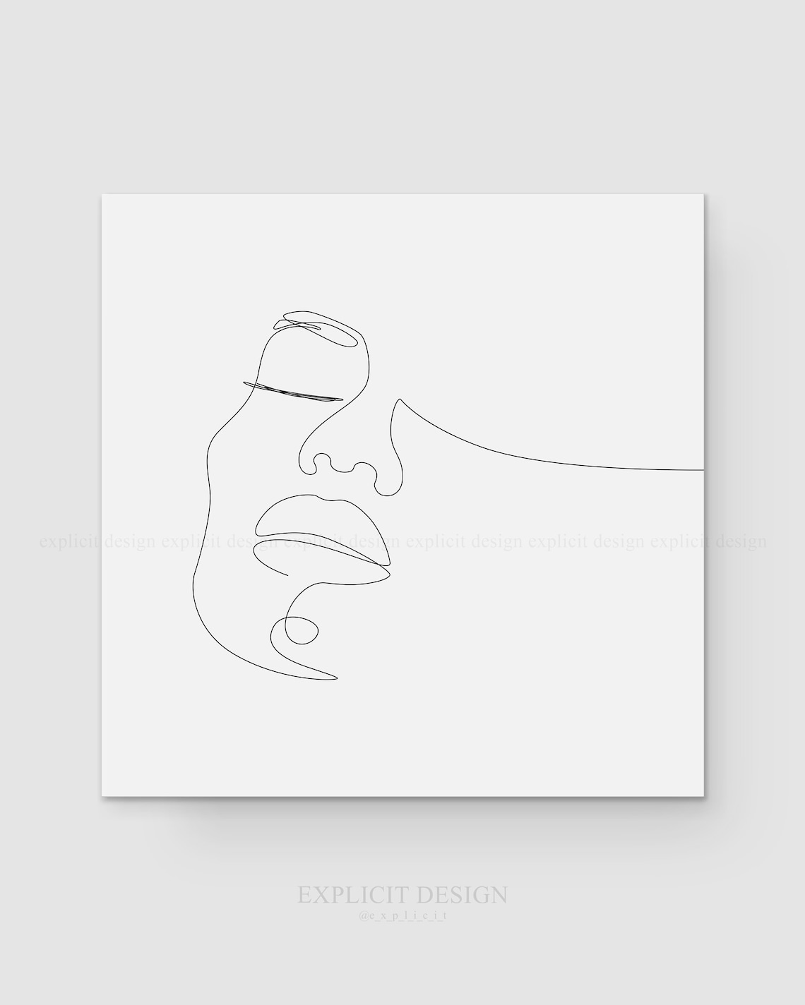 Printable Abstract Fine Line Portrait Drawing Modern Subtle - Etsy