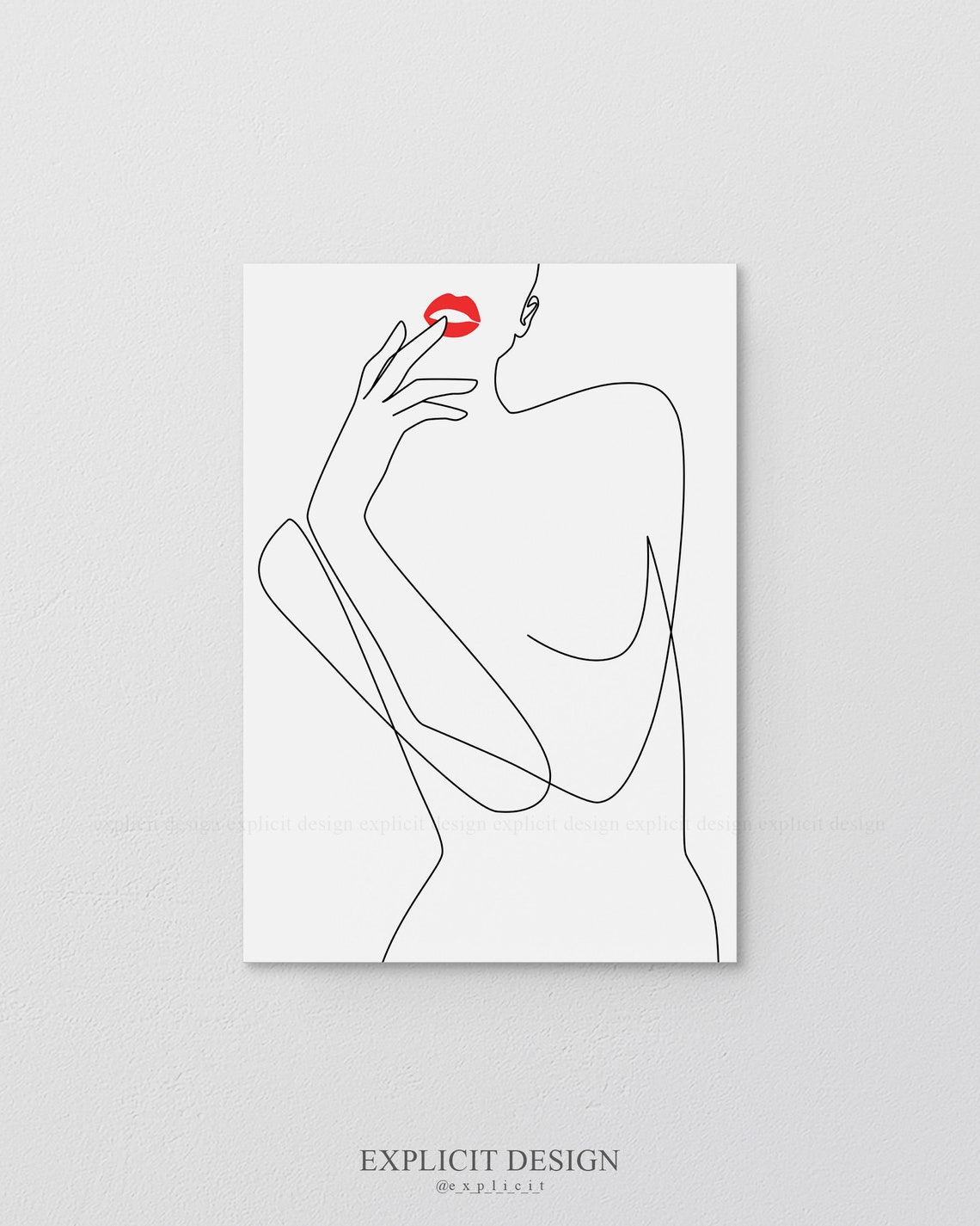 Erotic One Line Female Figure Drawing Printable Minimalist | Etsy