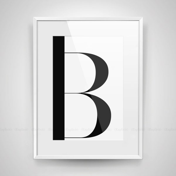 Letter B Poster - Etsy