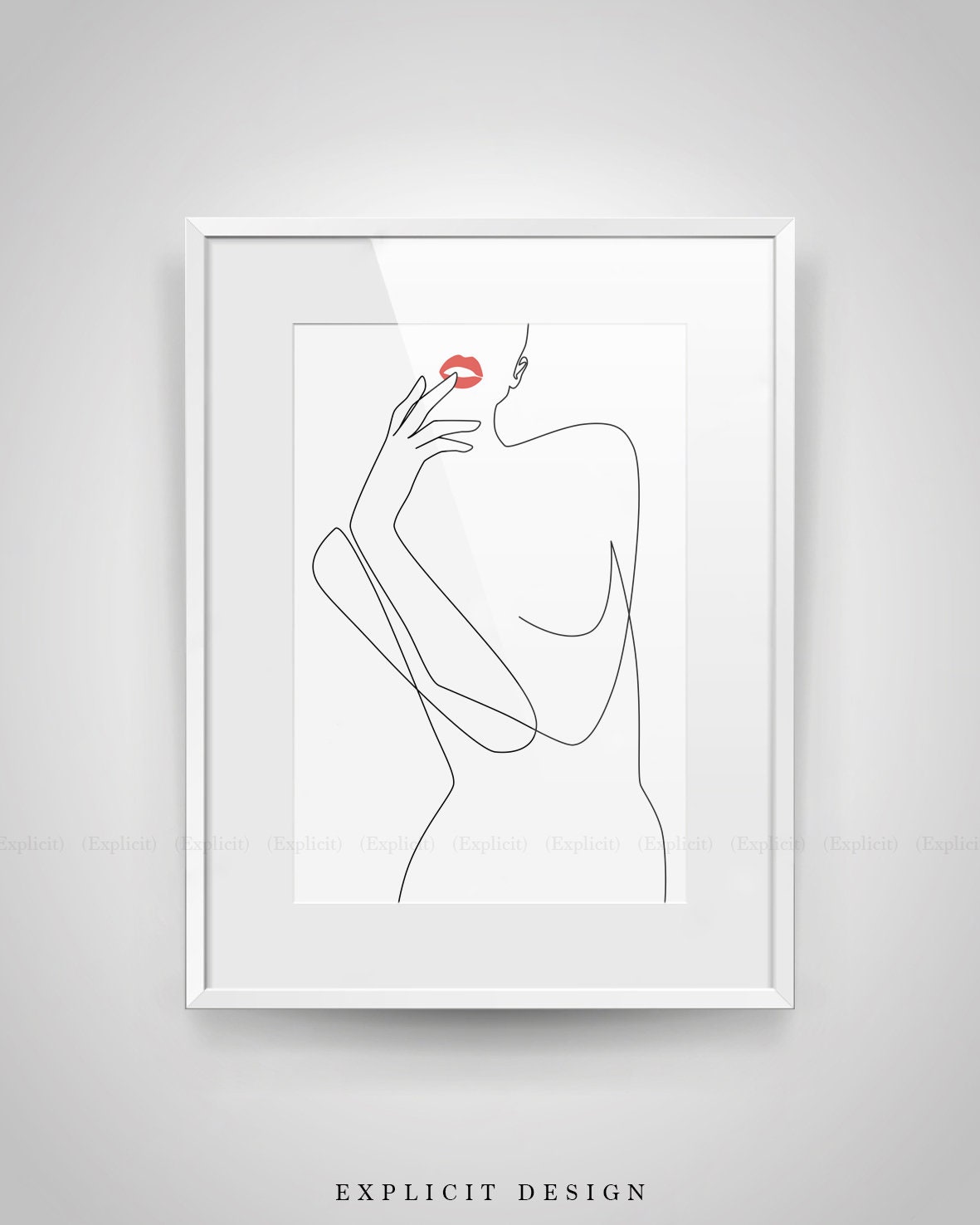 Erotic One Line Female Figure Drawing Printable Minimalist | Etsy