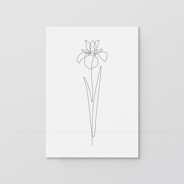 Iris Flower Art - Etsy