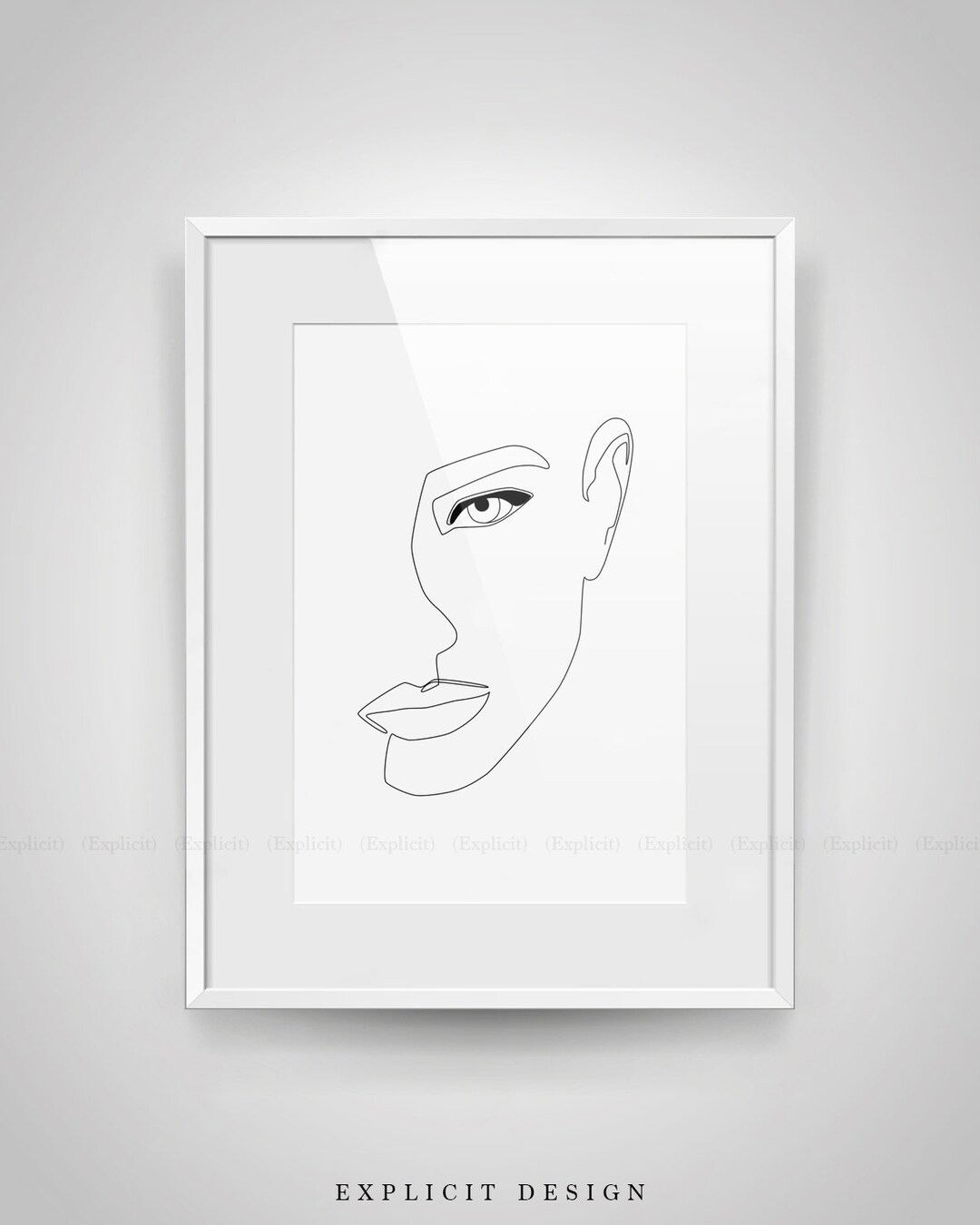Abstract Female Face Printable, Minimalist Woman Art, One Line Drawing ...