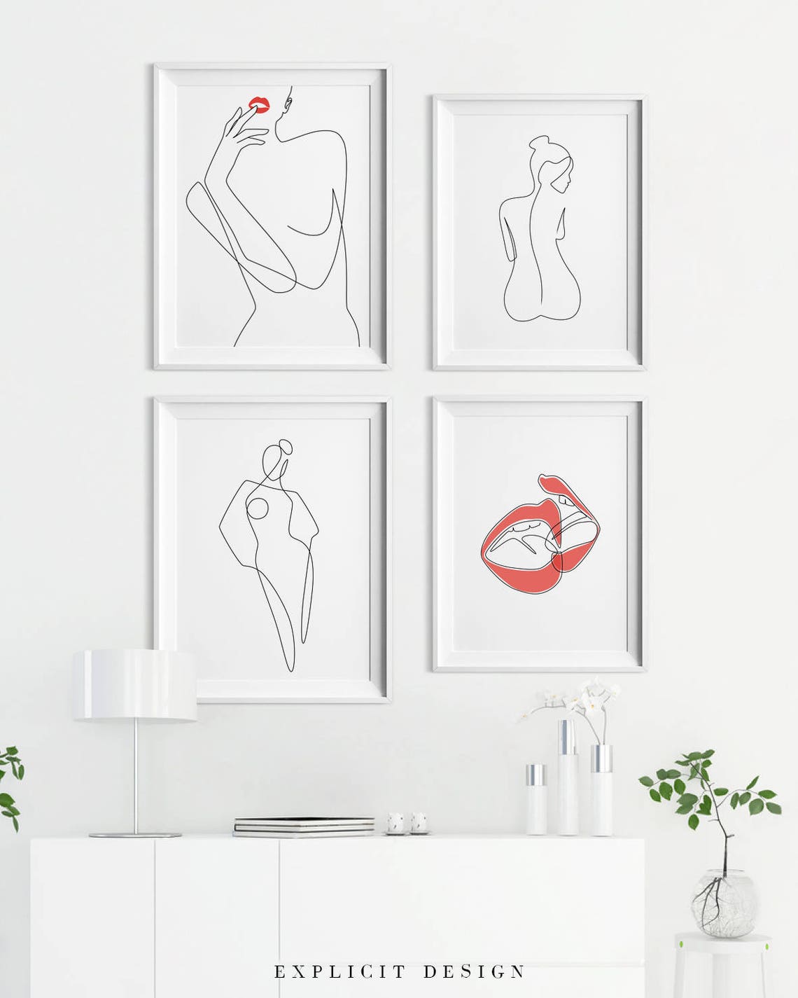 Erotic One Line Female Figure Drawing Printable Minimalist | Etsy