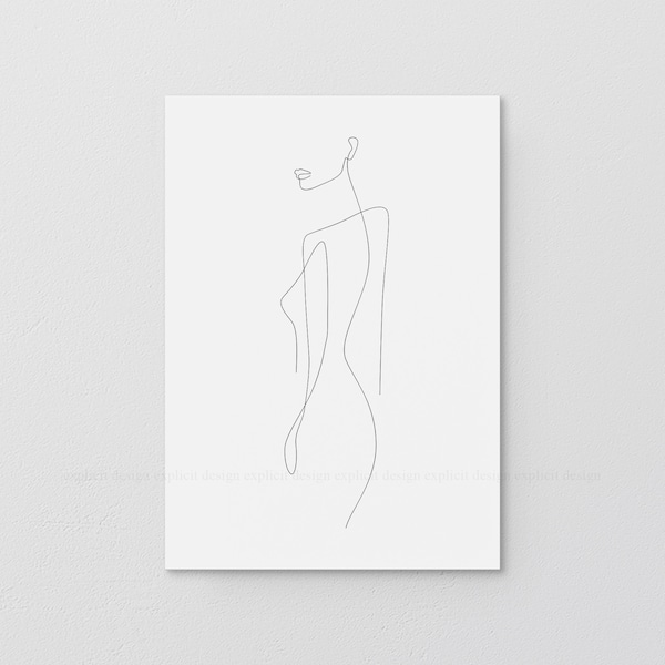 Female Nude Minimalist Etsy