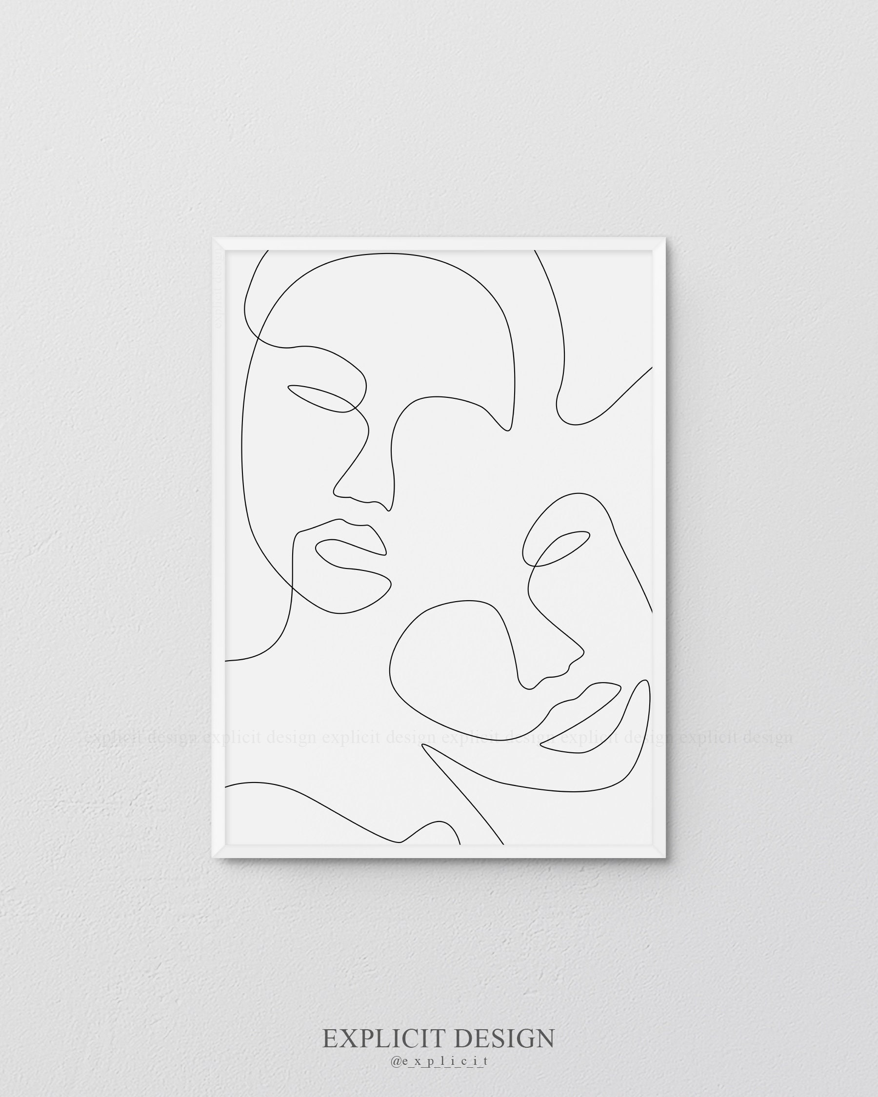 Printable Abstract Face Appearance Art Line Sculpture | Etsy