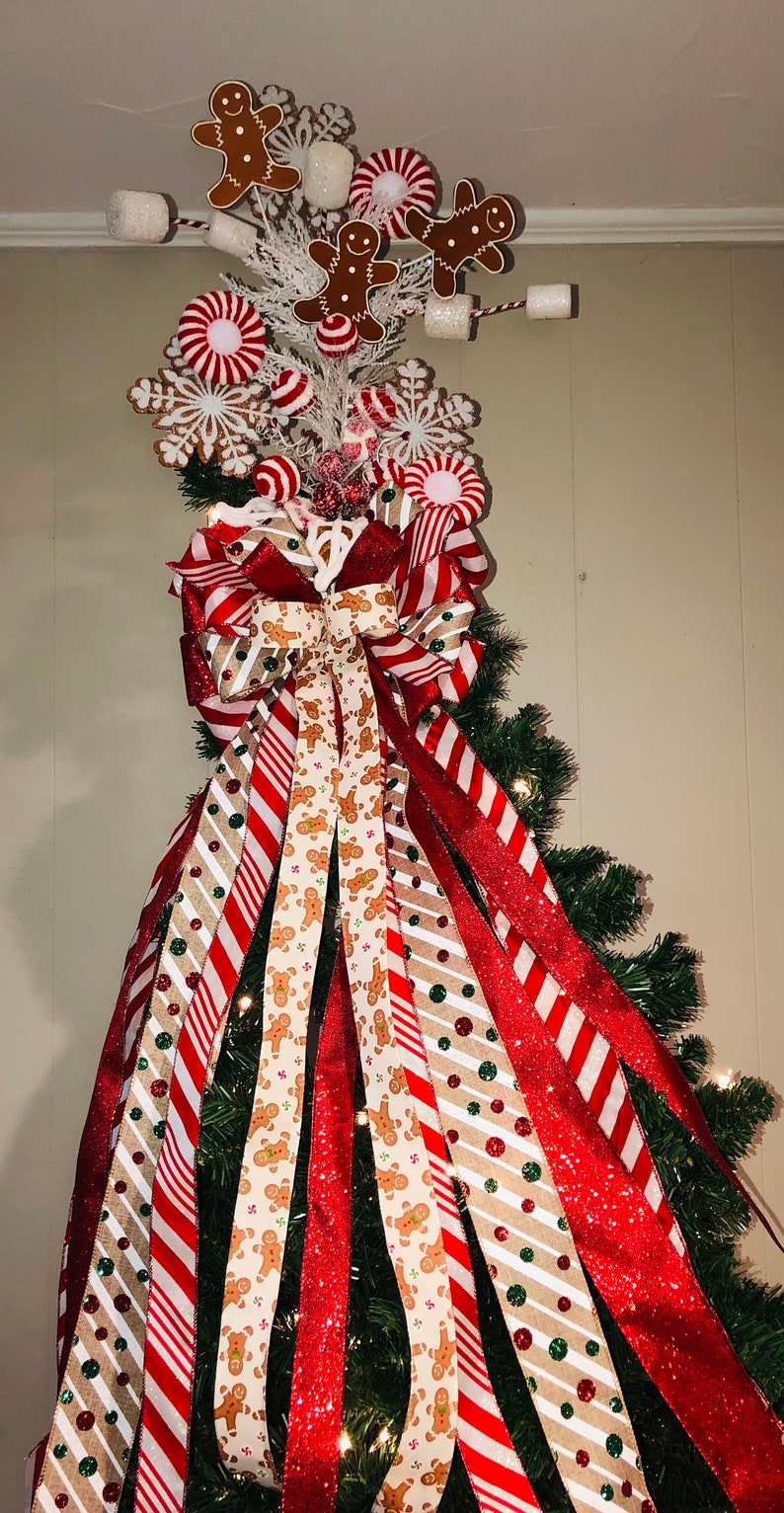 Christmas Tree Topper Gingerbread Candy Tree Topper Christmas Tree ...