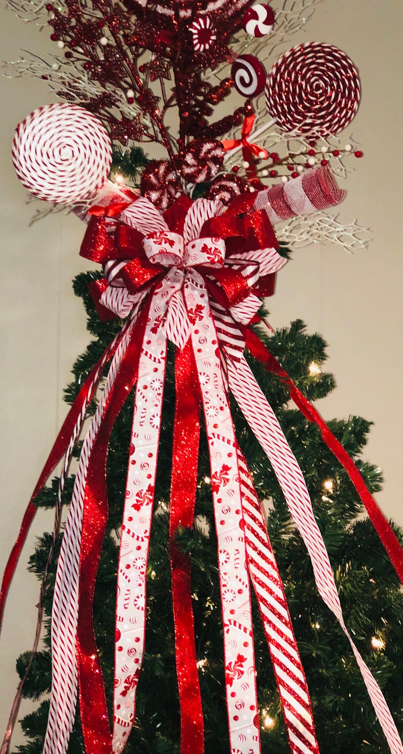 Candy Tree Topper Christmas Tree Topper Peppermint Tree Topper ...