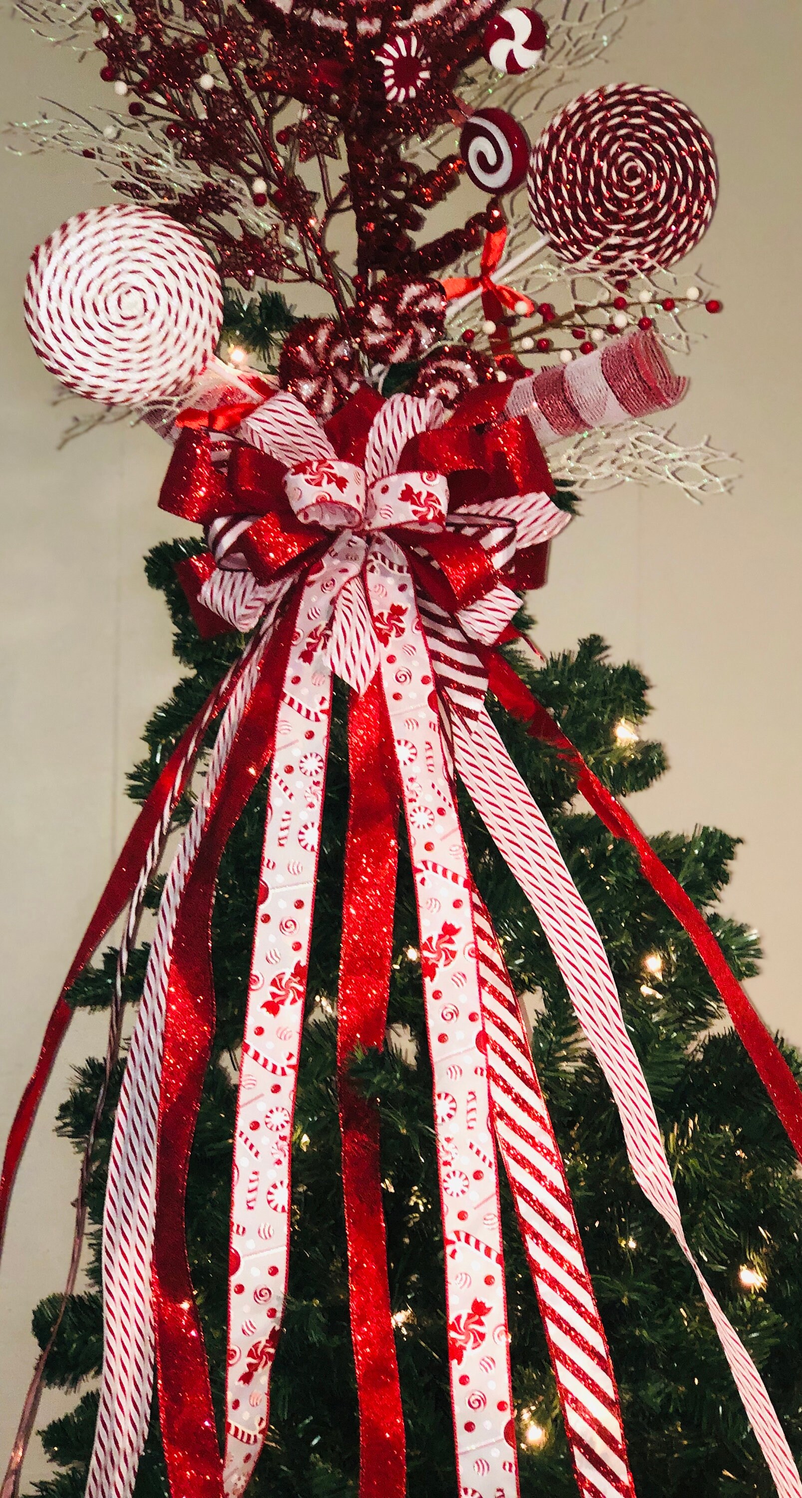 Candy Tree Topper Christmas Tree Topper Peppermint Tree Topper ...
