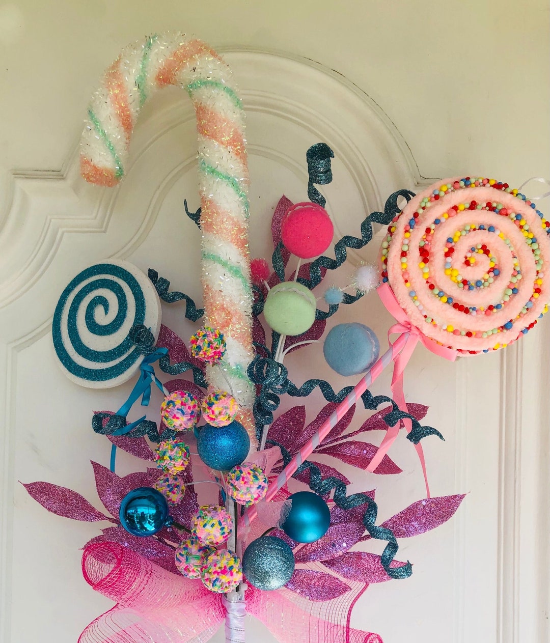 Pink Candy Tree Topper Christmas Tree Topper Pink Tree Topper Whimsical ...