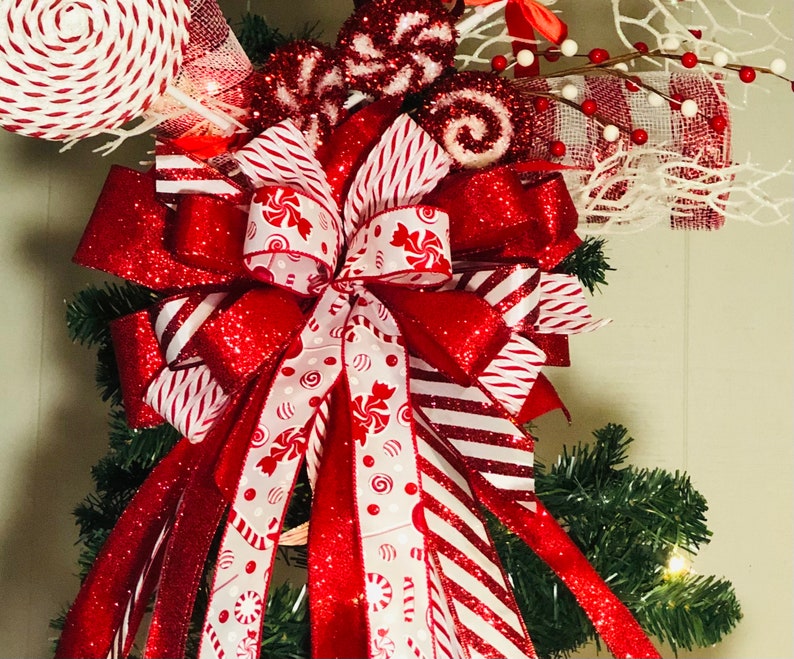 Candy Tree Topper Christmas Tree Topper Peppermint Tree Topper ...