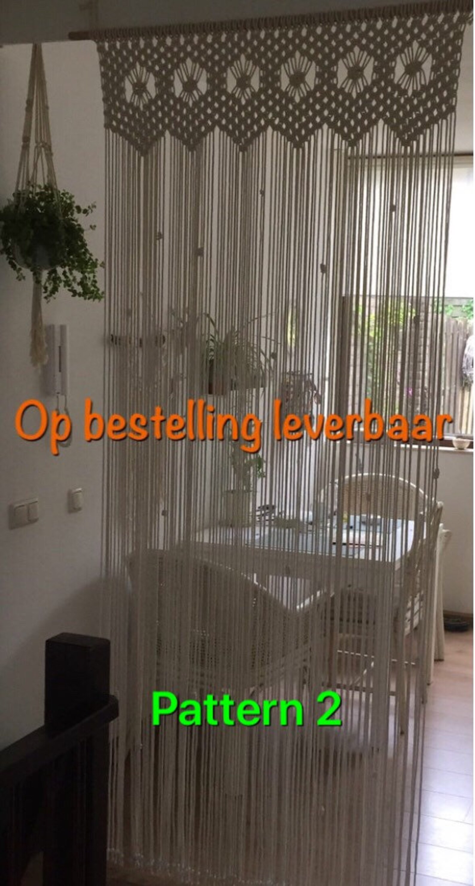 Handmade macrame Boho deur gordijn / vliegen gordijn in eigen ontwerp ...