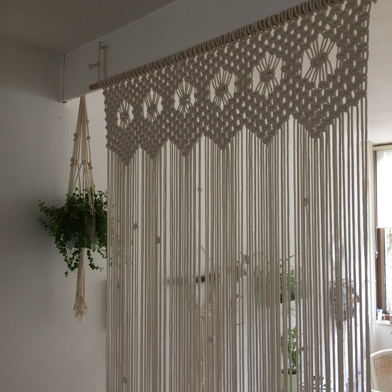 Handmade macrame Boho deur gordijn / vliegen gordijn in eigen ontwerp ...