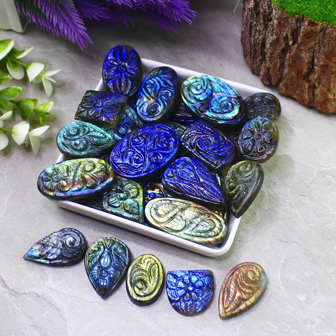 Superb Blue & Multi-color Sheen Premium Mughal Carved Embossed ...