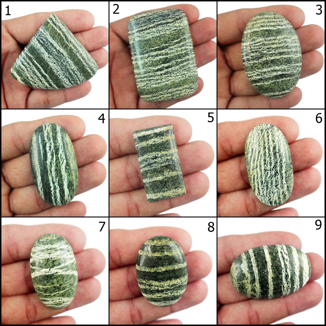Nice Quality Natural Green Lizard Skin Jasper Cabochon Loose Gemstone ...