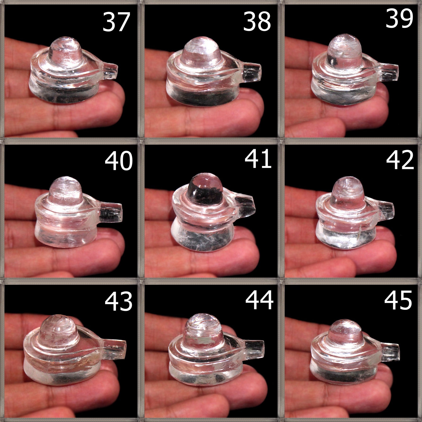 Lovely Clear Sphatik Rock Crystal Quartz Shivling Figure Top Quality ...