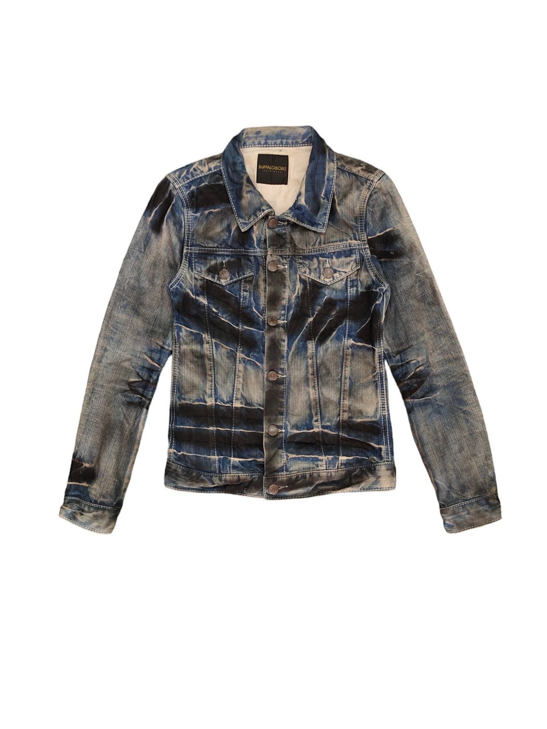 Vintage Waxed Denim Jacket - Buffalo Bobs Clawmark - Size S - Etsy