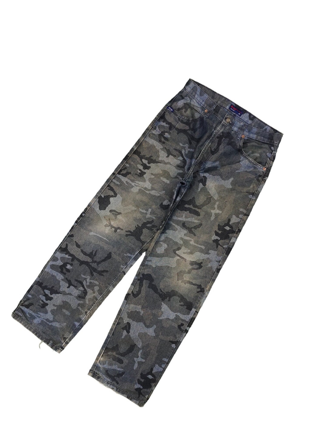 W30x29.5 Baggy Jeans Xlarge Camo Wide Leg Jeans Y2k Streetwear Vintage ...