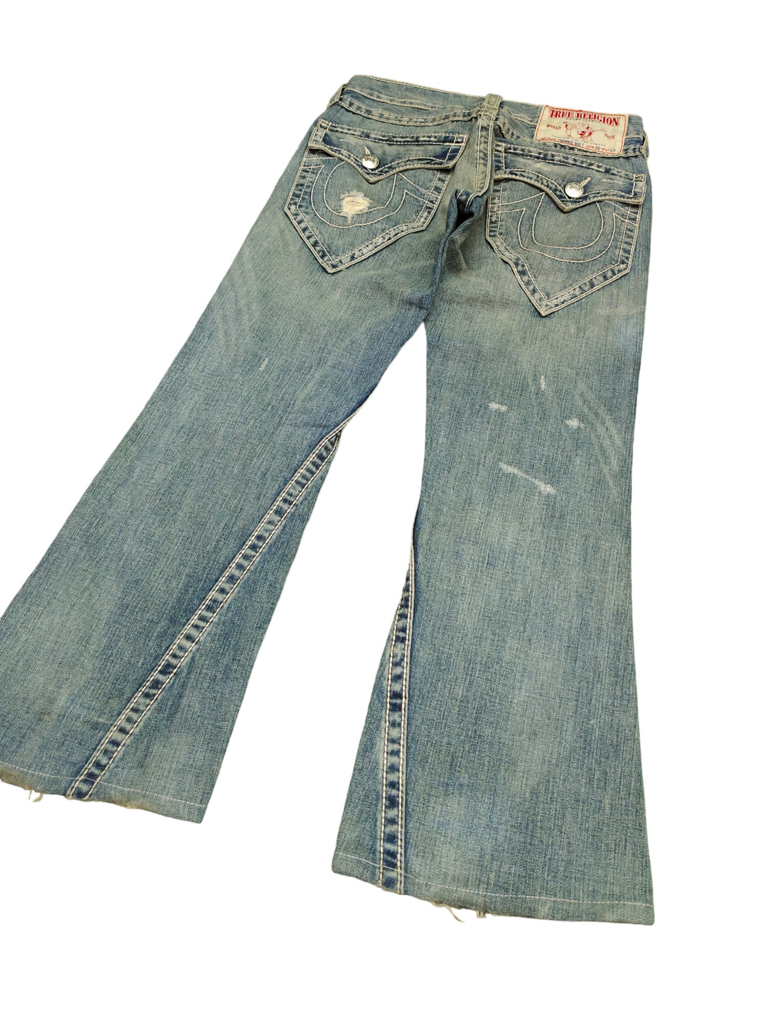 W31x28.5 Flare Jeans True Religion Frankie Big T Distress W31x28.5 Flare Jeans True Religion Frankie Big T Distress