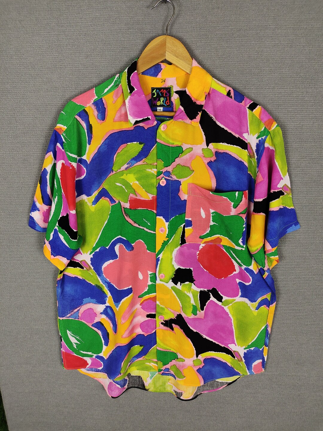 Vintage 1980s Jams World Surf Line Hawaii Rayon Hawaiian Shirt / Made ...