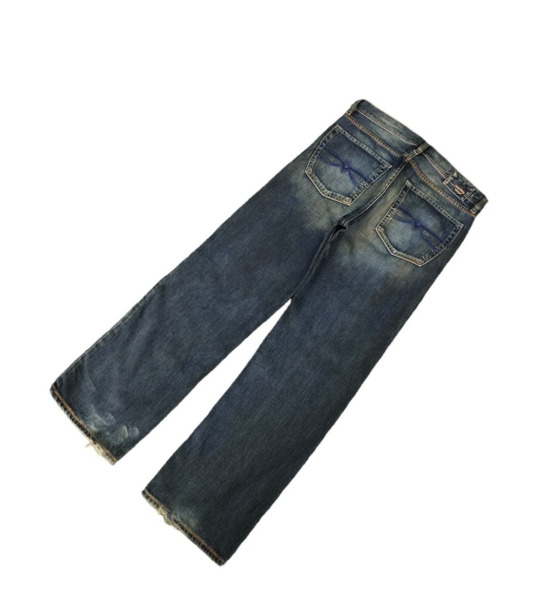 Loose Jeans Diesel D Logo Distress Faded Denim Vintage Y2k Streetwear ...