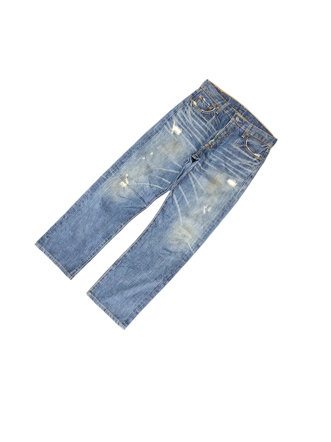 Vintage Levis 501 Clawmark Distress Faded Dirt Jeans Grunge Rock Waist ...