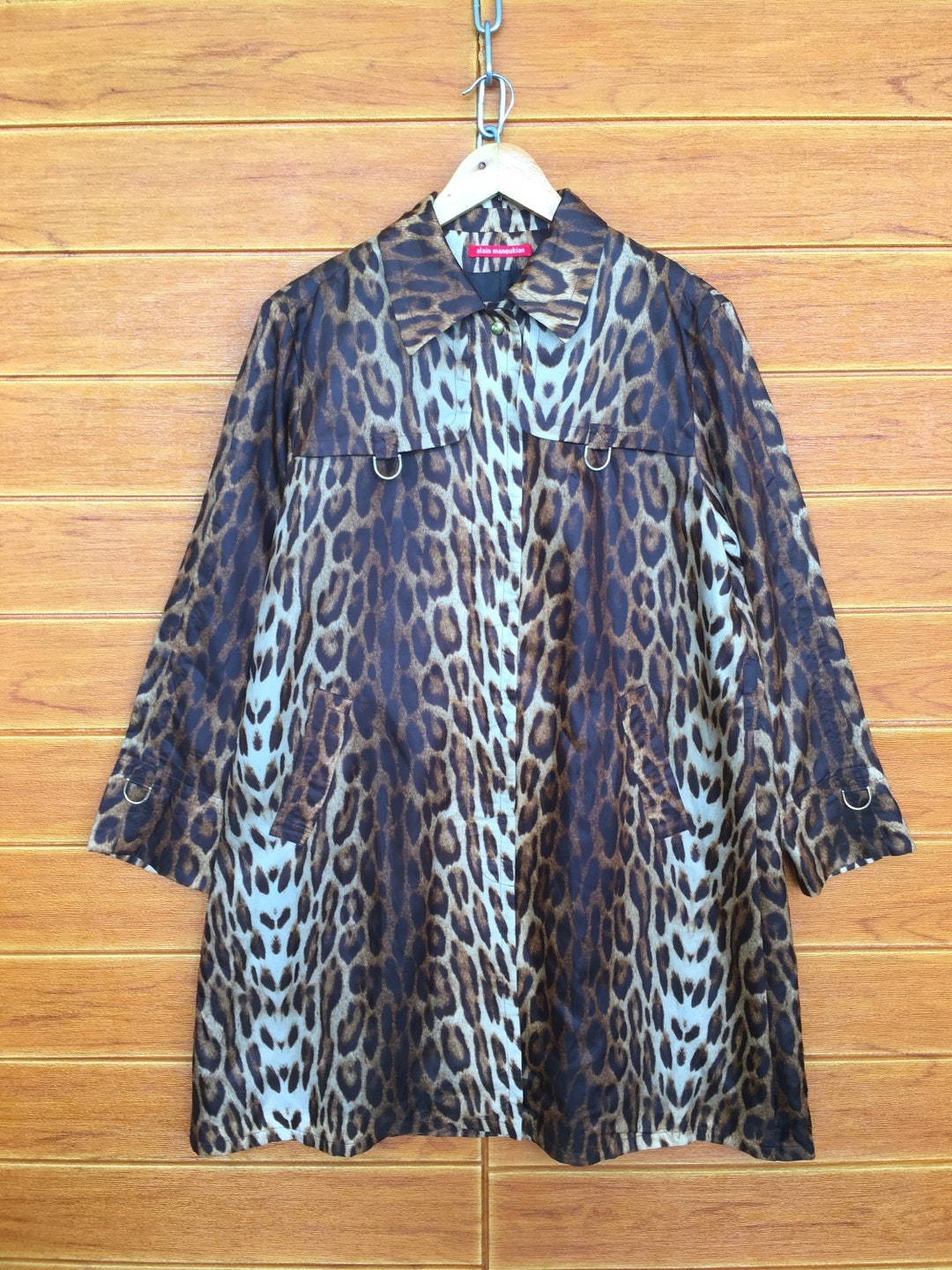 Alain Manoukian Leopard Long Light Coat Jacket / Leopard Print - Etsy