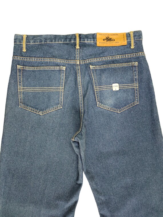 W38x32.5 Vintage Baggy Jeans Pnb Nation Clothing Wide… - Gem