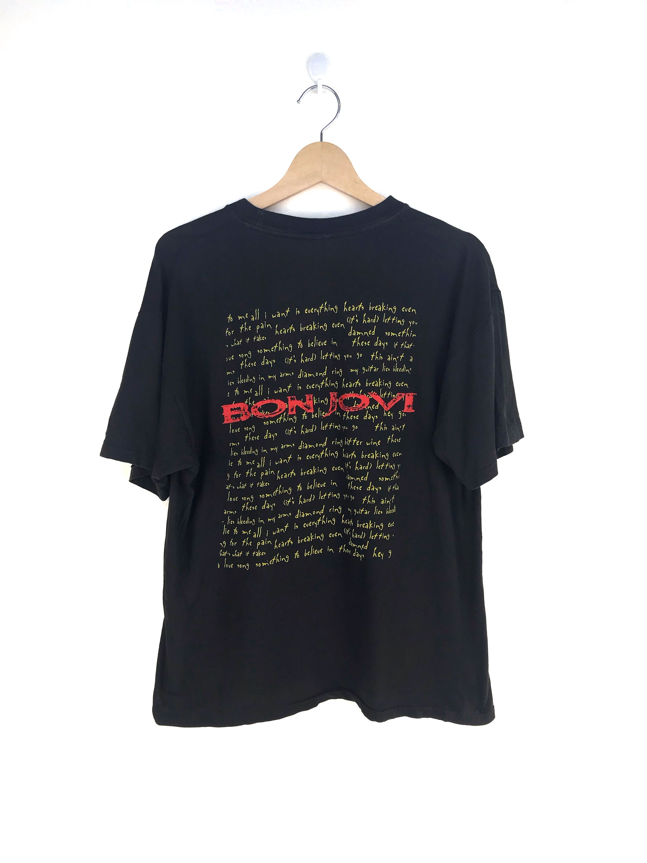 Vintage 90s BON JOVI Japan Tour 1996 T-shirt / These Days Vintage 90s BON JOVI Japan Tour 1996 T-shirt / These Days