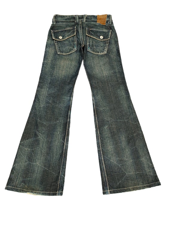 Flare Jeans Japan Faded Low Rise Boot Cut Y2k Goa Sty… - Gem