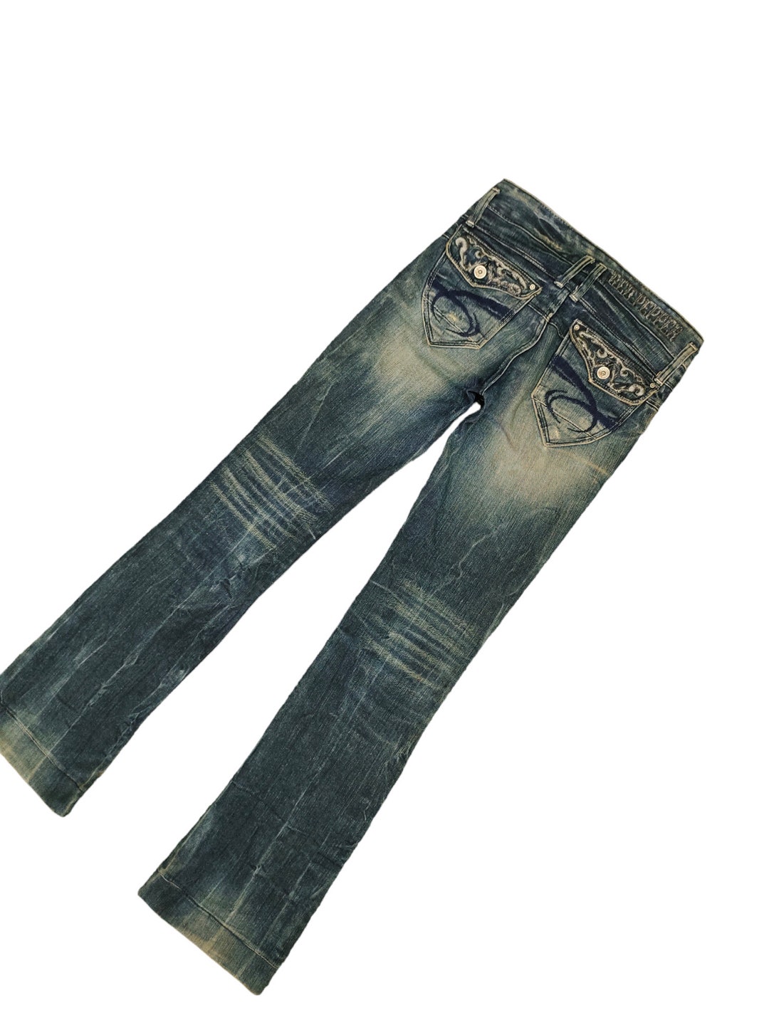 Flare Jeans Red Pepper Distress Faded Low Rise Boot Cut Y2k Vintage ...