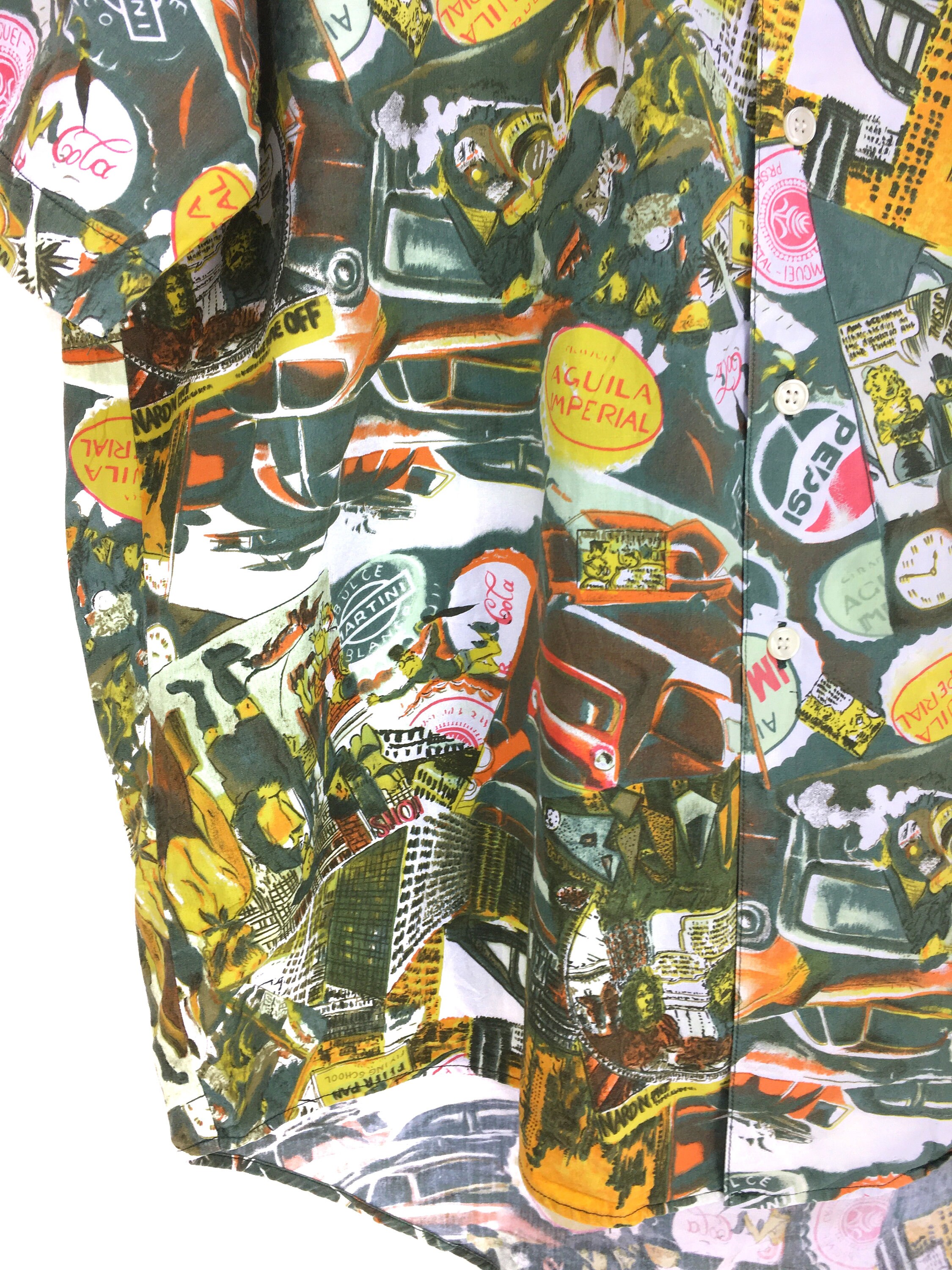 Vintage Sign Art Coca Cola Pepsi Hawaiian Shirt / Aloha Wear | Etsy