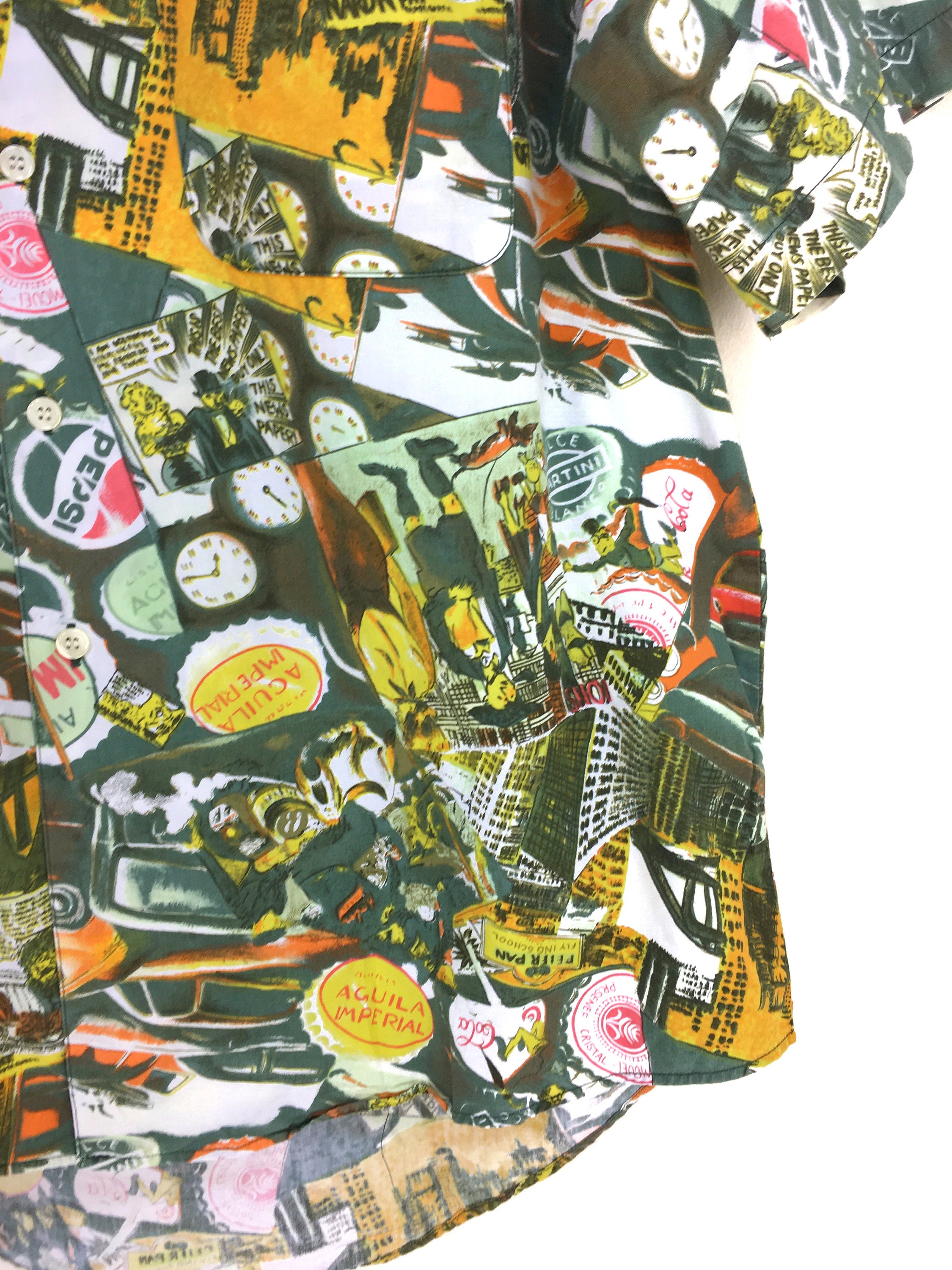 Vintage Sign Art Coca Cola Pepsi Hawaiian Shirt / Aloha Wear | Etsy