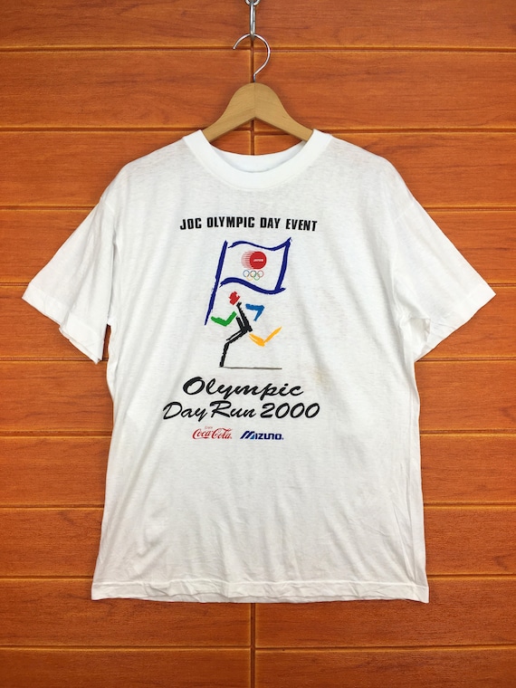 Vintage Japan Olympischer Tag Run 2000 Shirt Coca Cola Mizuno Promo T Shirt GroBe M Etsy