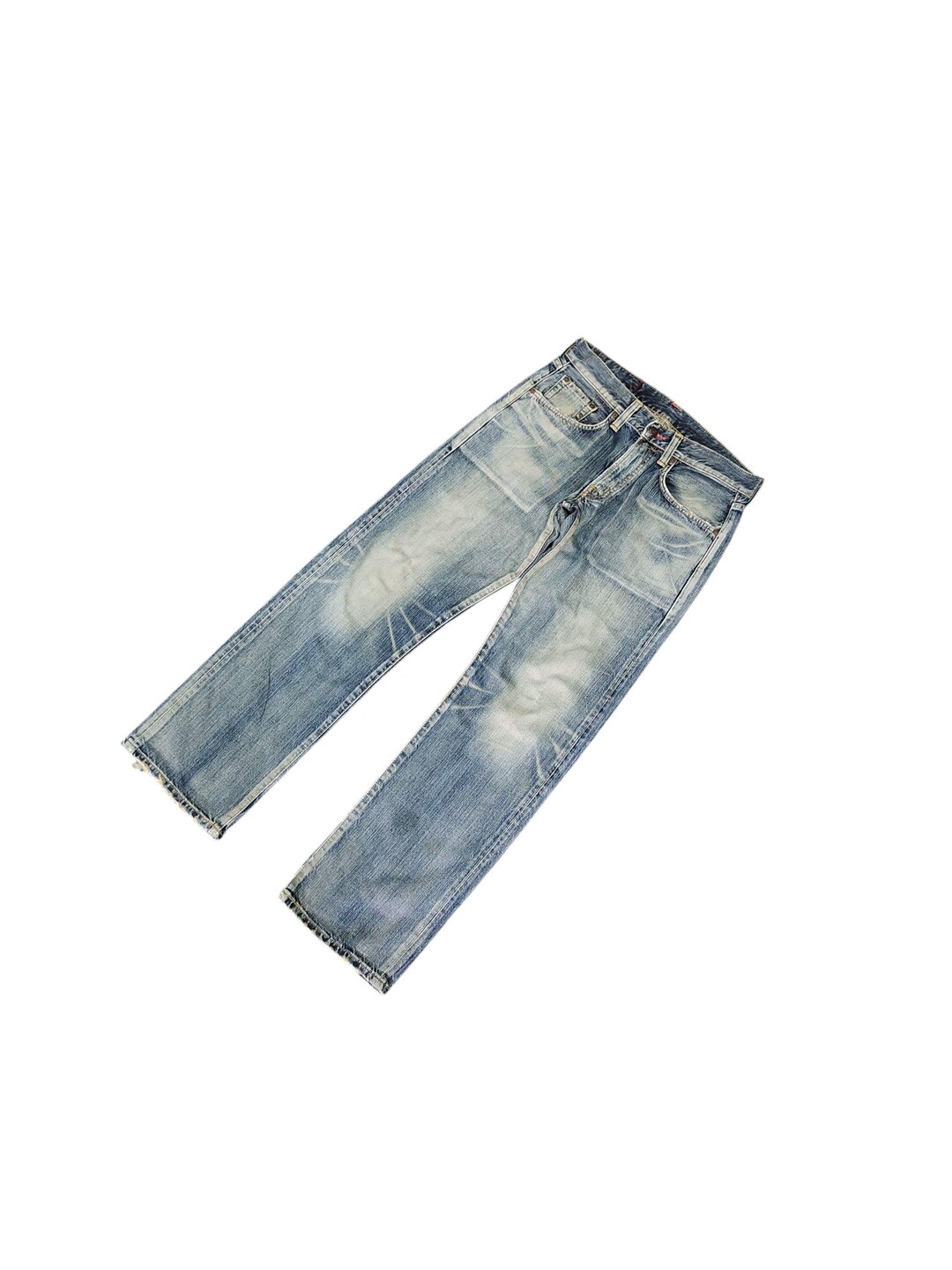 Vintage Edwin 504 Japan Clawmark Distress Jeans Loose Fit Wide Leg ...