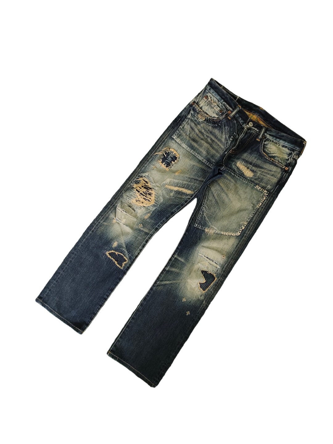 Vintage Eternal Japan Patchwork Boro Distress Denim Jeans Kapital Style ...
