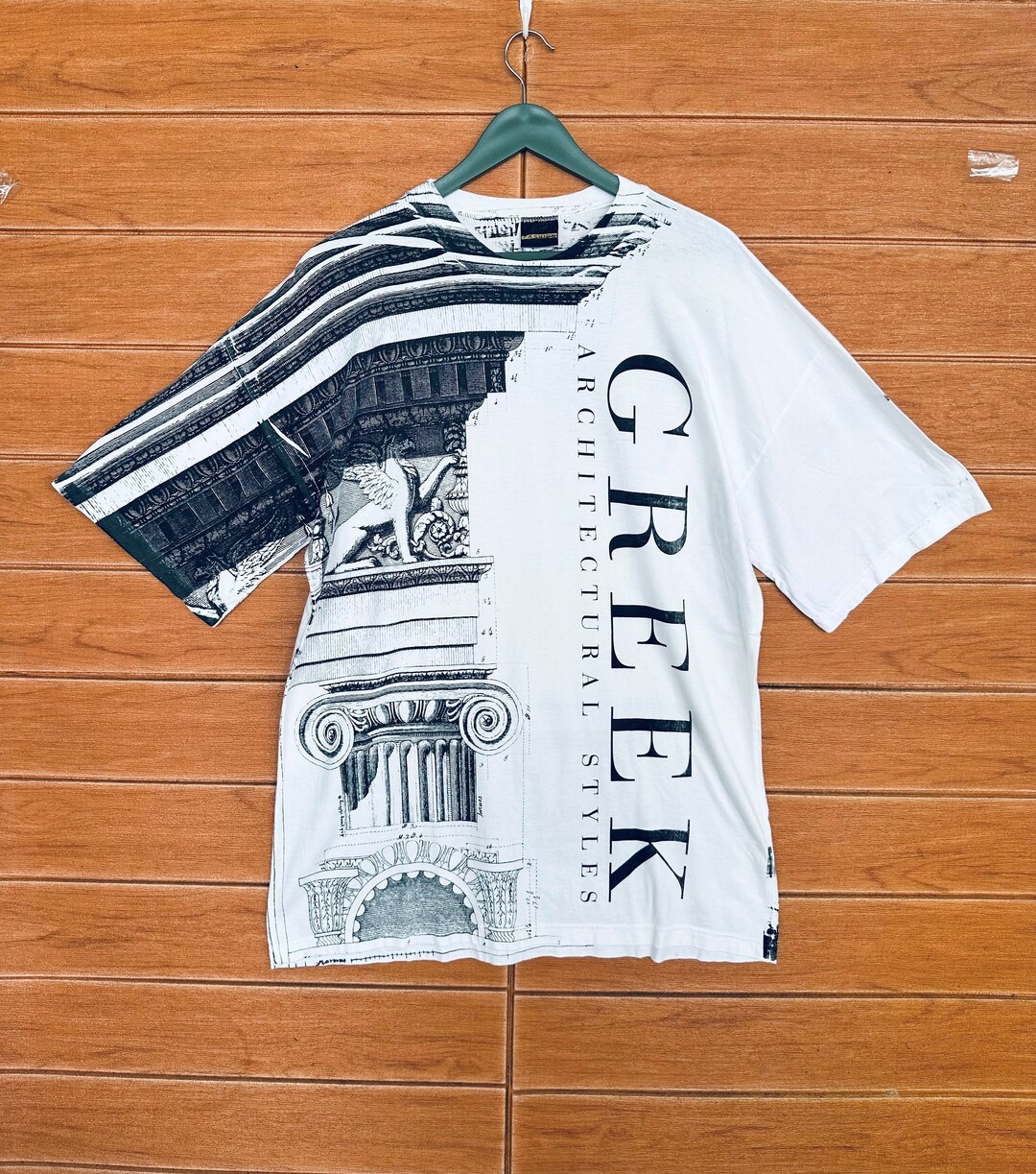 Vintage 90s Greek Architectural Style AOP T-shirt / Ancient Greece ...