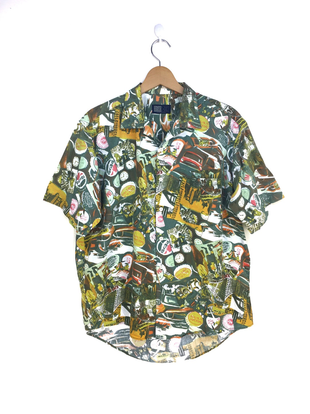 Vintage Sign Art Coca Cola Pepsi Hawaiian Shirt / Aloha Wear Shirt ...