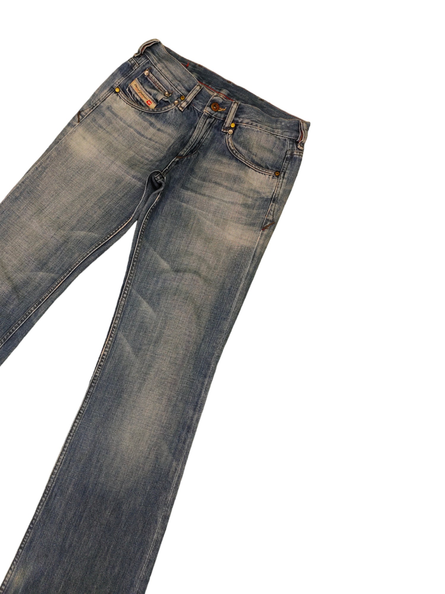 W27x32.5 Flare Jeans Diesel D Logo Denim Boot Cut Y2k W27x32.5 Flare Jeans Diesel D Logo Denim Boot Cut Y2k