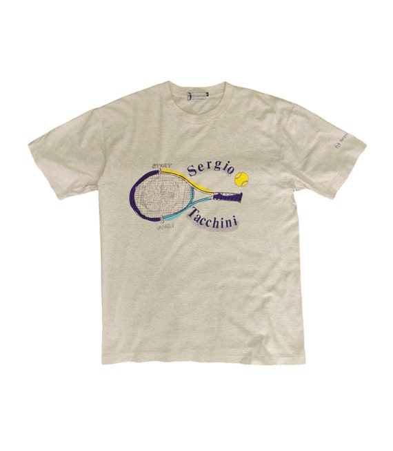 Vintage Sergio Tacchini Racket Crack 'Puzzle Games' T… - Gem